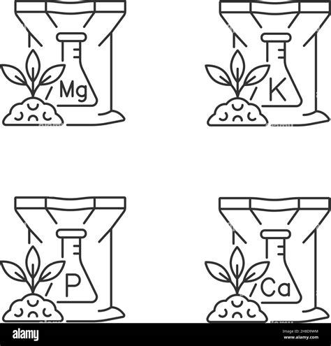 Chemical Fertilizer Linear Icons Set Stock Vector Image And Art Alamy