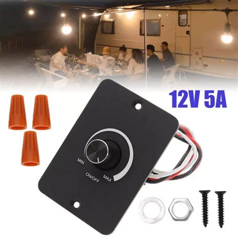 INTERRUPTEUR VARIATEUR Bouton Rotatif Pour Camions DC12V 5A PWM Variateur Pou EUR 21 19