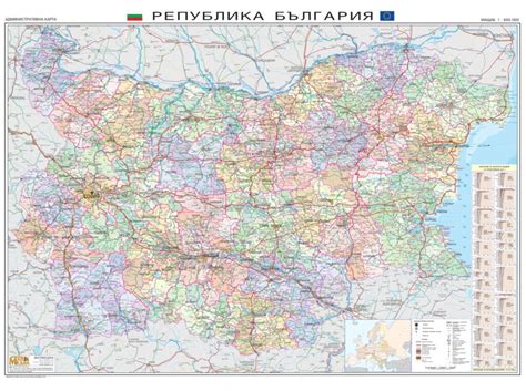 България административна карта М 1 200 000 ТЕМАТИЧНИ ТАБЛА и ПОСТЕРИ