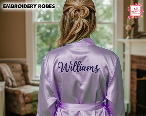 Embroidered Robes Customized Embroidery Robes Custom Bridal Robes