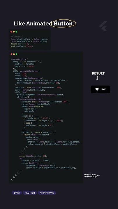 Like Animated Button With Flutter 🔥 Shorts Codeclash Flutter