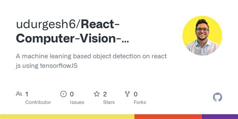 Github Udurgesh6react Computer Vision Template A Machine Leaning Based Object Detection On