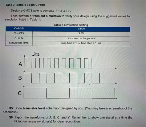 Solved Task 3 Simple Logic Circuit Design A Cmos Gate To