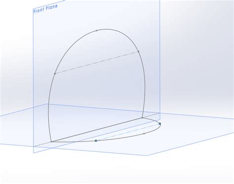 Best Way To Make This Shape I Cant Loft Because They Share The Same Base Line R Solidworks