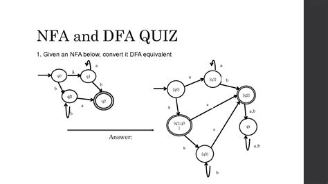 SOLUTION Nfa And Dfa Quiz With Answers Studypool