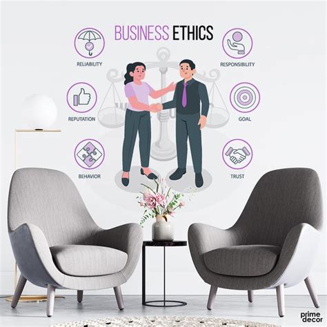 Business Ethics Illustration Office Wallpaper Mural Prime Décor