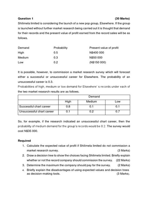 Decision Tree Tutorial Question 1 Pdf