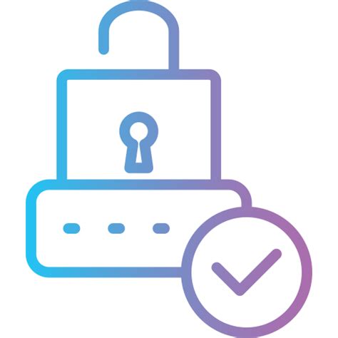 Password Generic Gradient Outline Icon