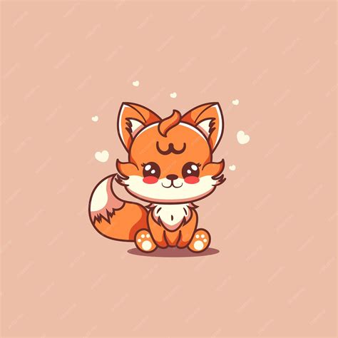 Premium Vector Cute Illustration Of Fox Kawaii Style