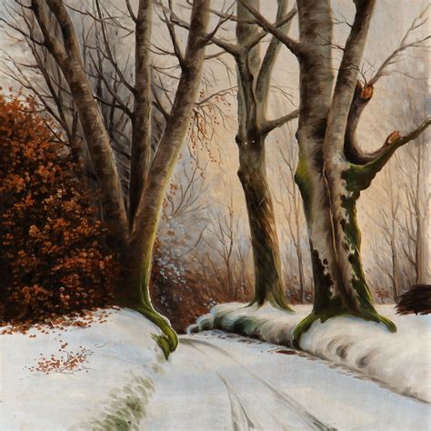 Axel Brendstrup Parti Fra En Sneklædt Skov