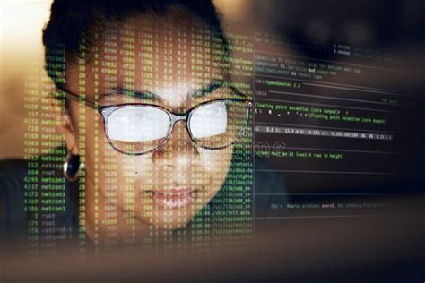 computer hologram script and woman programming software server or