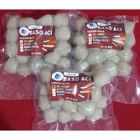 Jual Baso Aci Isian Ayam Jando Bumbu Pecel Abon 1 Bungkus Isi 25 Biji