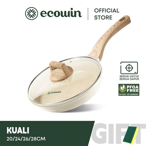 Ecowin Cookware Kuali Non Stick Frying Pan Wok Periuk Pfoa And Ptfe Free Suitable For All Stoves