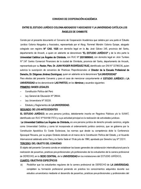 Convenio Pdf Universidad Perú