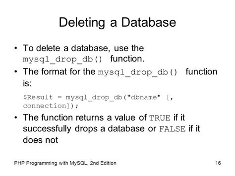 Chapter 8 Manipulating Mysql Databases With Php Php Programming With