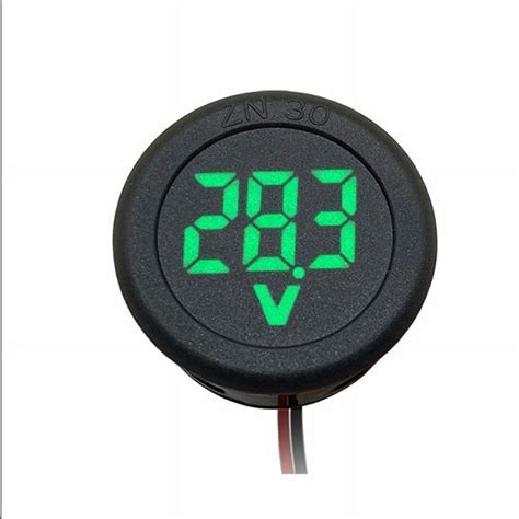New Digital Voltmeter Led Voltmeter Measuring Instrument Round Voltmeter 4v 100v Start Dc