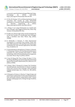 Advancements In CFD Analysis Of Shell And Tube Heat Exchangers With Nanofluid And Twisted Tape