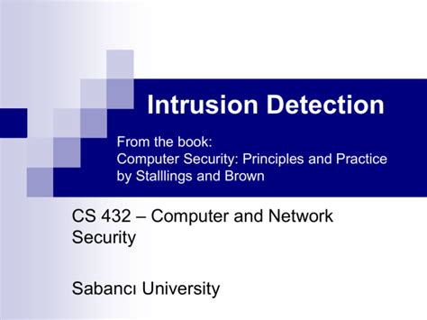 Intrusion Detection Systems