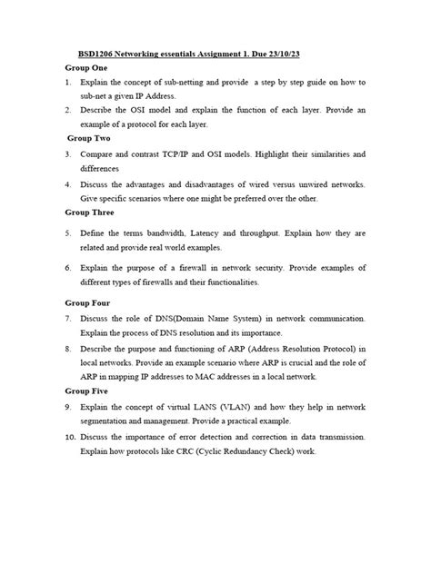 Networking Essentials Assignment 1 Pdf Computer Network Internet