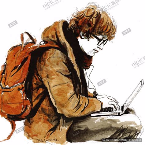 Ai创作图青春题材人物插图 男生人物本子 手绘男学生 手绘男生插画 青春男孩插画 帅气手绘男孩 宅男 青春年少校园漫画人物 宅男手绘 画速写的少年 科技男插画 插画男生 手绘帅气男孩 笔记本