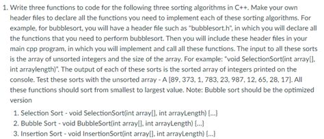 Solved 1 Write Three Functions To Code For The Following