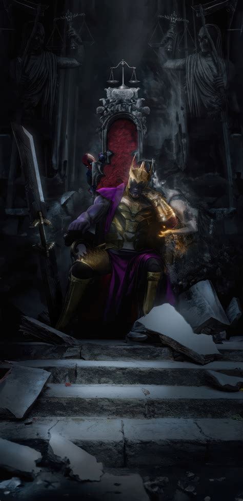 1440x2960 Thanos Ruler Of The Infinite Chair Samsung Galaxy Note 98