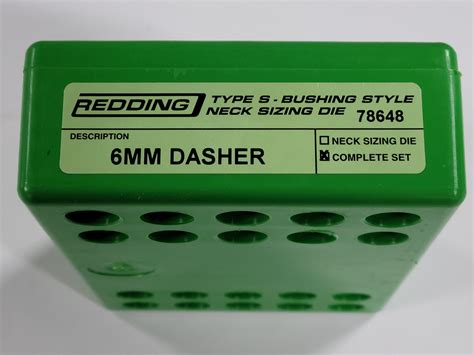 78648 Redding 3 Die Type S Die Set 6mm Dasher Accurate Arms And Ammo Inc