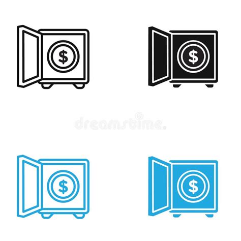 Open Safe Icon Vector Stock Illustration Illustration Of Colours 336127664