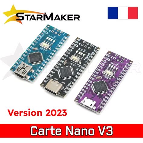 Carte Nano V3 Atmega328p Micro Usb C Mini Shield Ch340c Compatible Arduino Eur 1 99