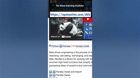 7️⃣ Pandas In Data Driven Engineering Pythonpandas Engineering Datascience Youtube