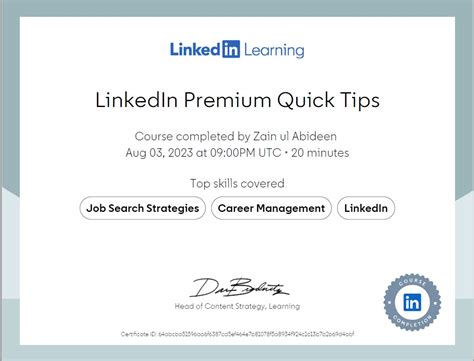 Zain Ul Abideen On Linkedin Just Finished The Course “linkedin Premium