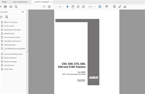 Case Ih Tractor C50 C60 C70 C80 C90 C100 Series Operators Manual 9 28331