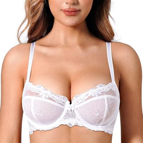 Deyllo Womens Minimizer Lace Bras Plus Size Underwire Full Coverage