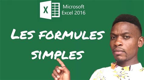 Leçon 3 Les Formules Simples Initiation à Ms Excel 2016 Youtube