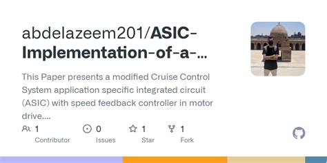 GitHub Abdelazeem201 ASIC Implementation Of A Cruise Control System