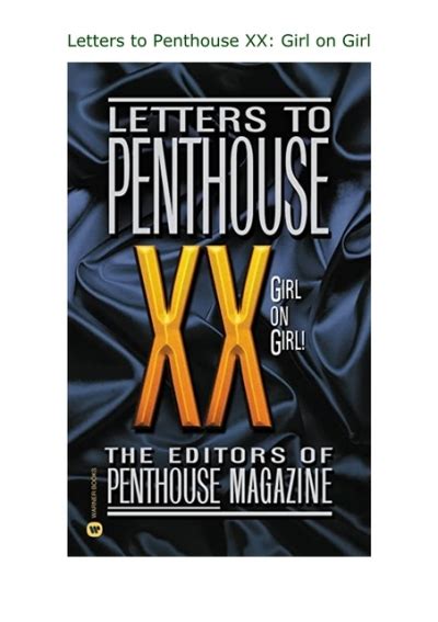 Ebook Download Free Letters To Penthouse Xx Girl On Girl