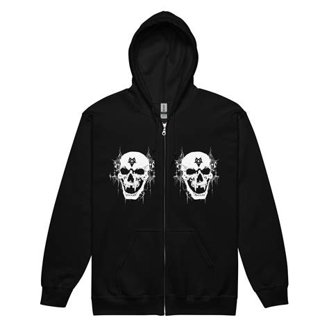Streetwear Skull Y2k Zip Up Hoodie Y2k Hoodie Vamp Opium Etsy