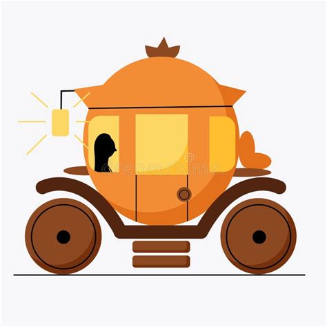 El Carruaje De Cinderella Va Al Castillo Ilustración Del Vector Ilustración De Halloween Poco