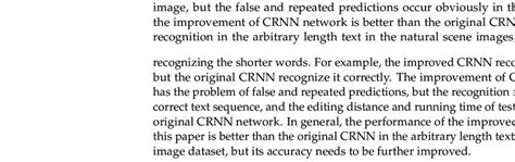 The Evaluation Results In Uyghur Text Recognition Download