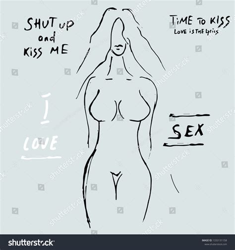 Love Sex Idea Drawing Sexy Girl Stock Vector Royalty Free Shutterstock