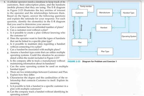 solved 1 a cellular operator needs a database to keep track