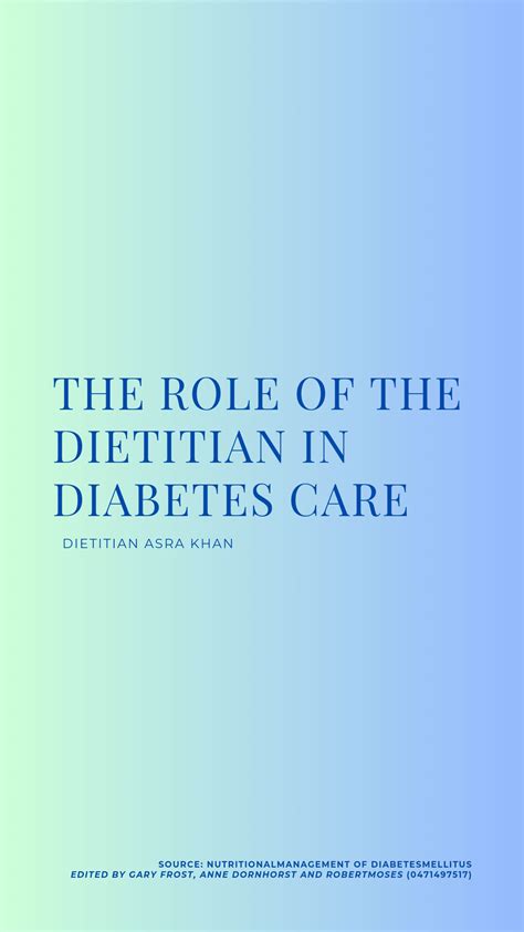 Dietitian Asra Khan On Linkedin Diabetes Roleofdietitian