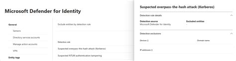 Detection Exclusions In Microsoft Defender Xdr Microsoft Defender For Identity Microsoft Learn