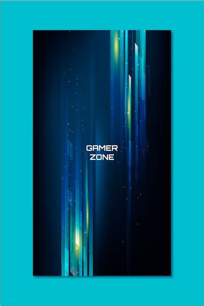 미래 지향적인 게임 및 스트리밍 모바일 월페이퍼 무료 벡터