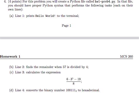 Solved 4 4 Points For This Problem You Will Create A Chegg Com