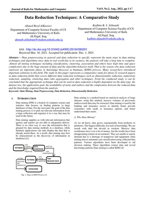 Pdf Data Reduction Techniques A Comparative Study
