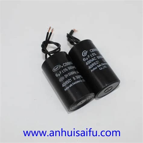Cbb60 450v 6uf 50 60hz Starting Capacitor Motor Capacitor Microfarad