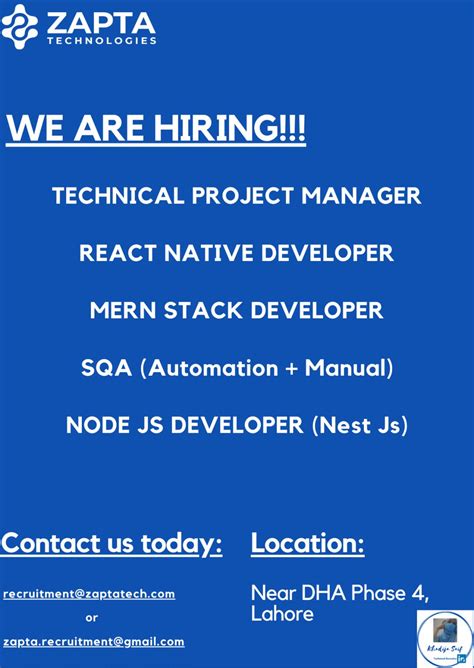 Hiring New Vacant Techjobs Softwaredevelopers Careeropportunity Nodejs Nestjs Reactjs