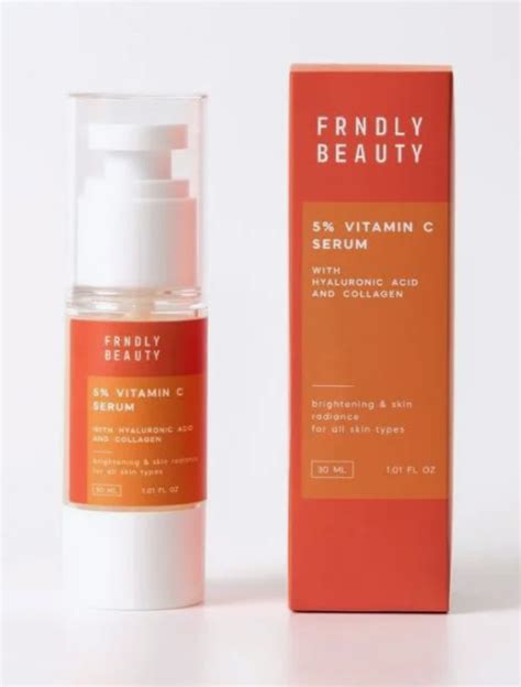 Сыворотка для лица Frndly beauty с 5% витамином C, гиалуроновой ...