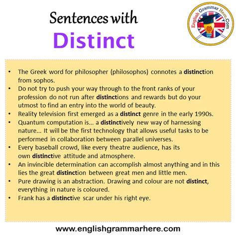 Sentences With Distinct Distinct In A Sentence In English Sentences For Distinct English